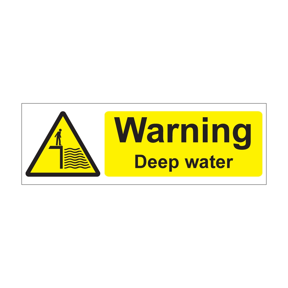 Warning deep water 600mm x 200mm | Tiger Supplies